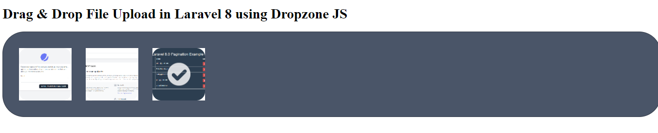 Drag And Drop File Upload In Laravel 80 Using Dropzone Js Codesnipeet