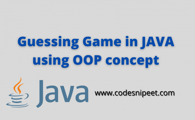 Java OOP Archives | Codesnipeet.com