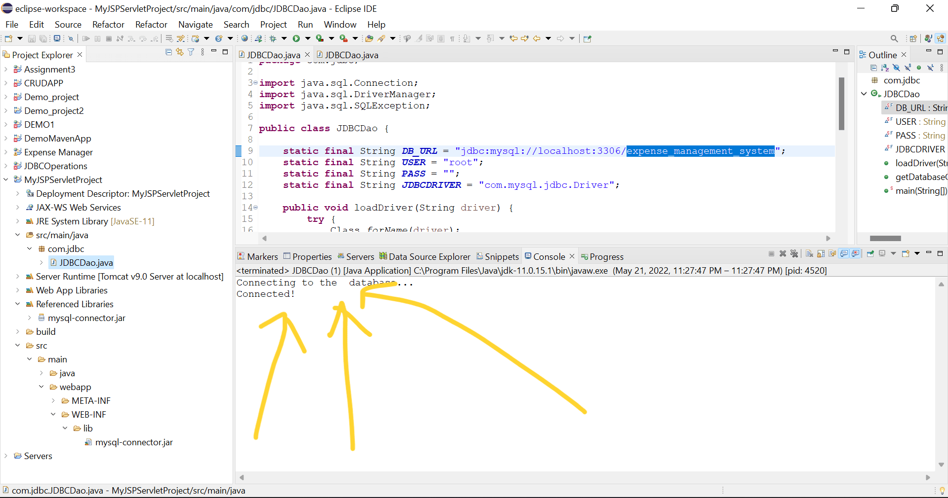 How to connect MySQL Database Using JSP and Servlet | Codesnipeet.com